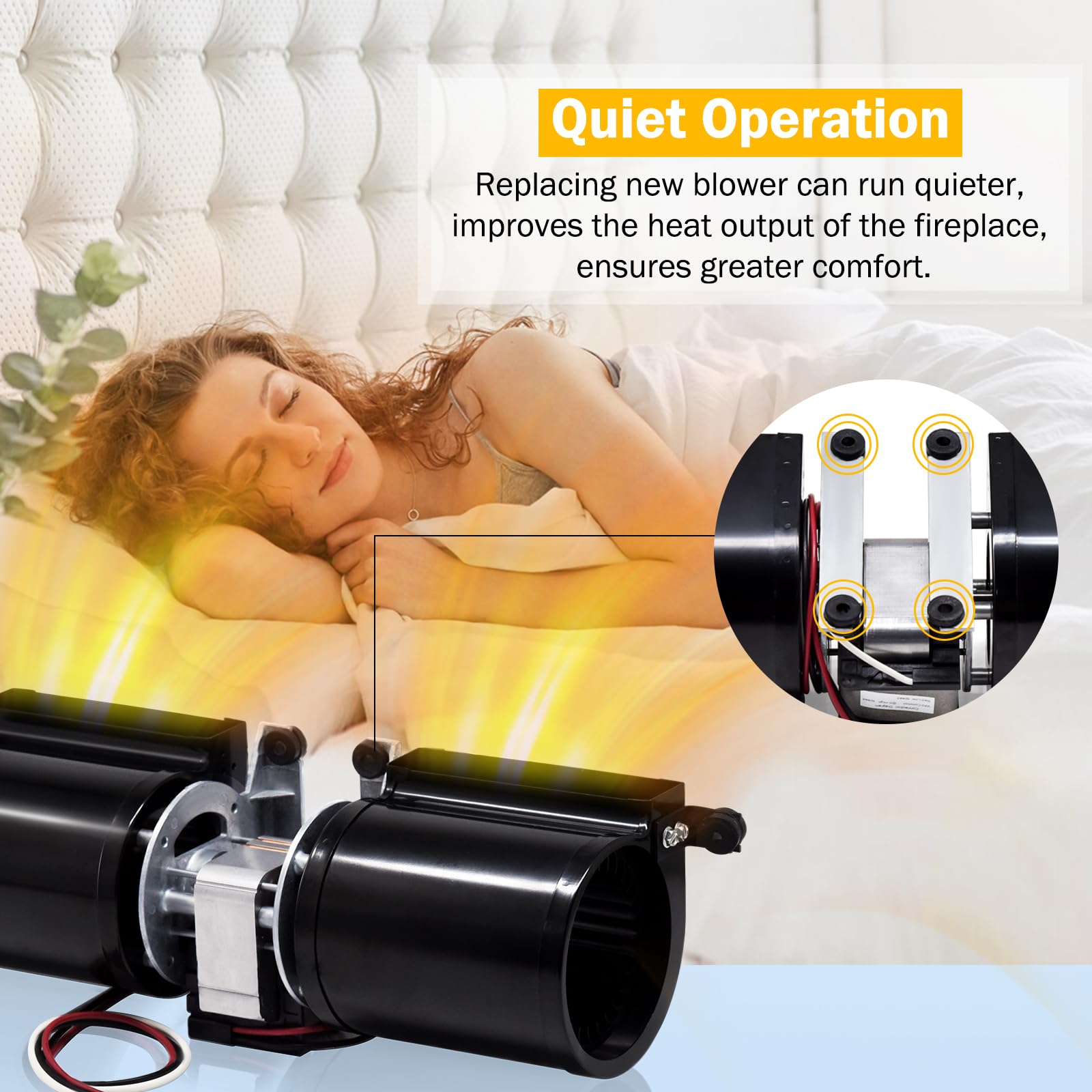 Criditpid Fireplace Blower Fan for Regency, Osburn, Regency Fireplace 910-157/P, Blower Motor Fan for Hampton HI300, Osburn FD006-1600, Rotom R7-RB167 Wood Stove Insert.