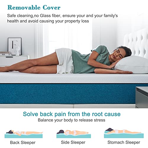 IYEE NATURE Mattress, 10 inch Gel Memory Mattress in a Box, Foam Bed Medium Firm Foam Full Size Mattress 54 * 75 * 10 inch