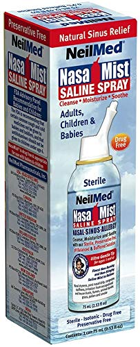 Neilmed Nasamist Isotonic Saline Spray For Allergy & Sinus Sufferers, 75 ml Pack of 2