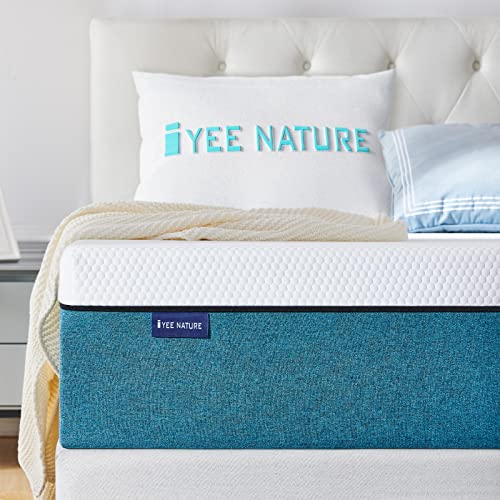 IYEE NATURE Mattress, 10 inch Gel Memory Mattress in a Box, Foam Bed Medium Firm Foam Full Size Mattress 54 * 75 * 10 inch