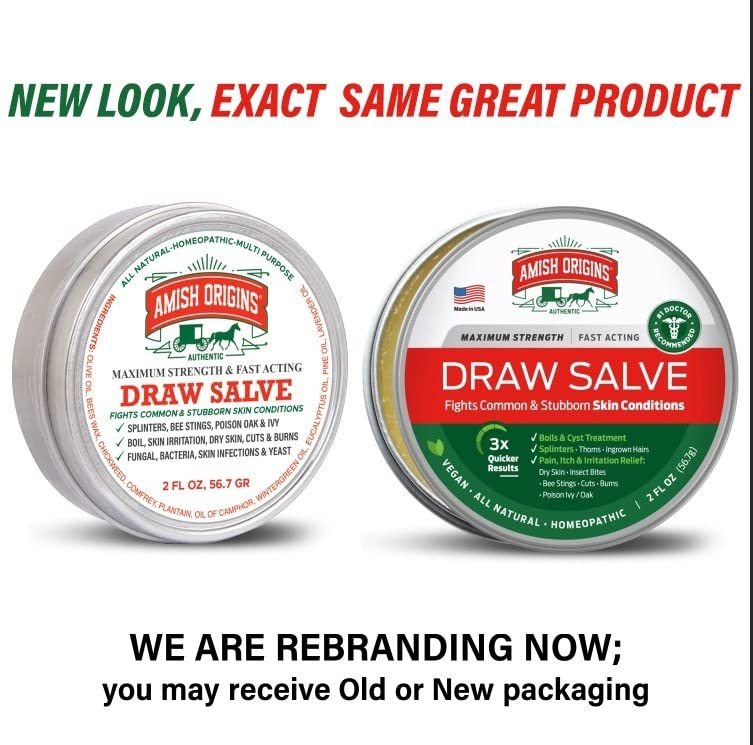 Drawing Salve Ointment 1oz, ingrown Hair Treatment, Boil & Cyst, Splinter Remover, Bug and Spider Bites, bee Sting, Mosquito bite Itch Relief, Poison Ivy, by Owell Naturals