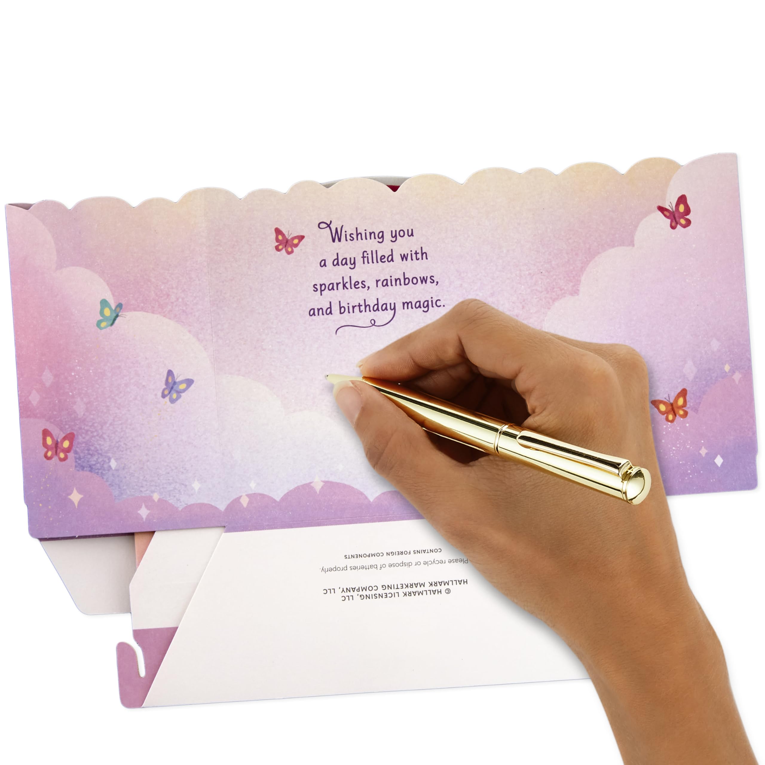 Hallmark Paper Wonder Musical Birthday Pop Up Card (Unicorns and Rainbows)