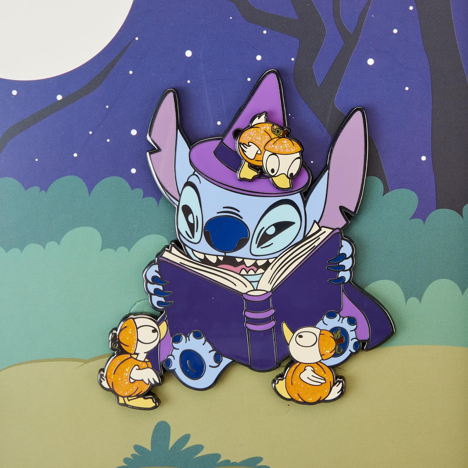 Loungefly Disney Stitch Spooky Stories Halloween 3" Collector Box Sliding Pin
