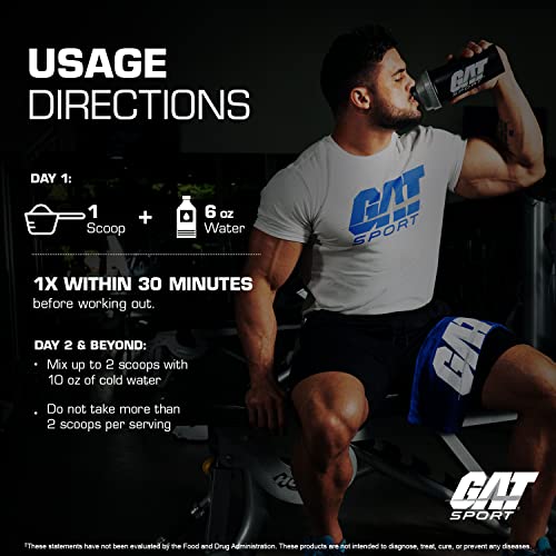 GAT Sport Nitraflex Black, Extreme Pre-Training Formula, 40 Servings (Strawberry Kiwi)