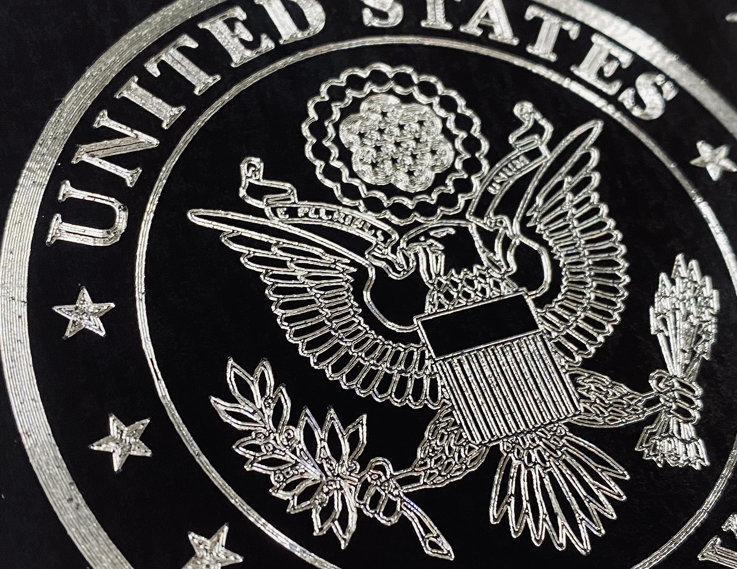 Engraved US Army Retired Car Tag Silver Diamond Etched on Black Aluminum Vanity Front License Plate Gift