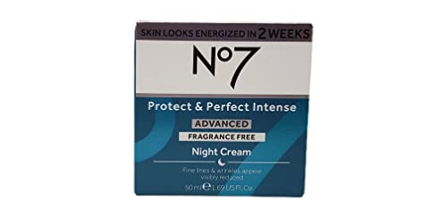 No 7 Protect and Perfect Advanced Fragrance Free Face Cream - Day and Night Bundle - 1.69 fl oz Each - Fragrance Free Day and Night Cream by No 7 - SPF 30 in Day Cream