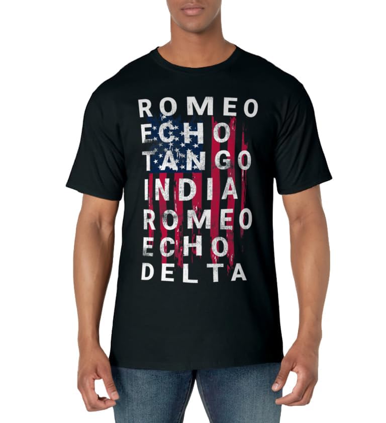 US Army Retired T Shirt Phonetic Military Alphabet Gift Tee T-Shirt