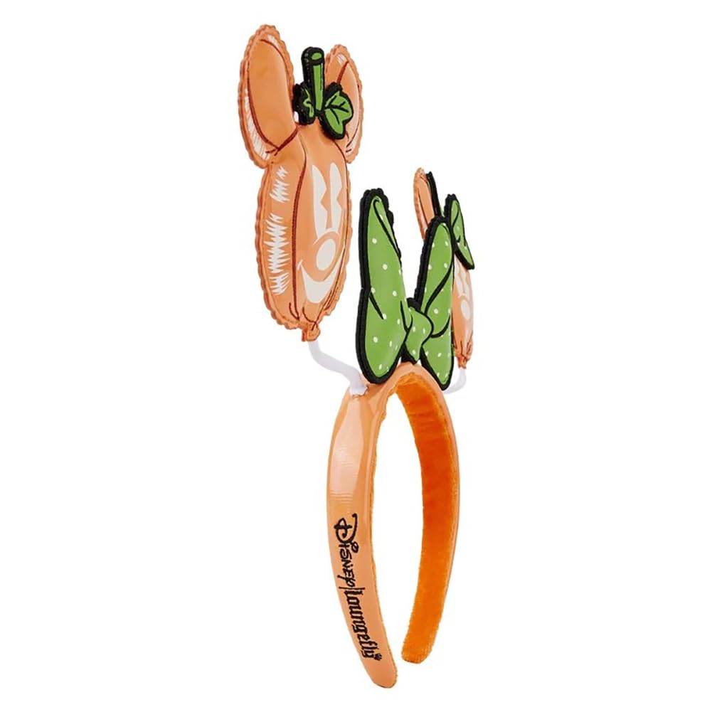 Loungefly Stitch Shoppe Disney Mickey and Minnie Pumpkin Balloon Headband Orange/Green