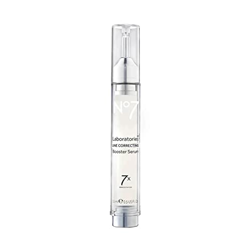 No7 Laboratories Line Correcting Booster Serum - Potent Collagen Peptide Serum for Fine Lines and Wrinkles - Moisturizing Formula for All Aging Skin Types (15 ml)