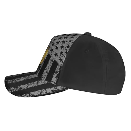 Tavos Army Retired Chief Warrant Officer Emblem Cw2 Trucker Hat for Men - Baseball Snapback Cap Outdoors American Flag