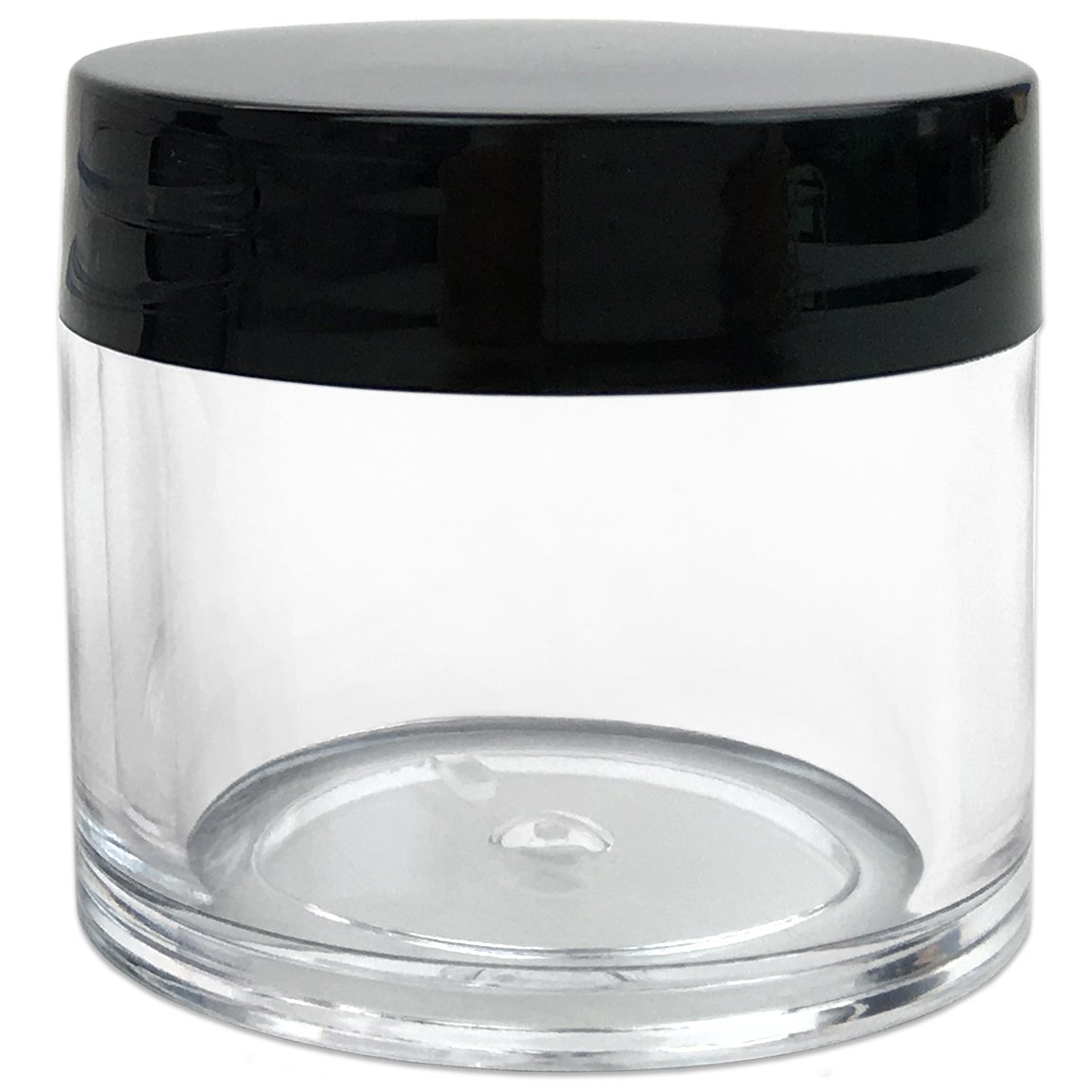 (3 Pieces) Beauticom® 30G/30ML (1 Oz) Round Clear Jars with Black Lids for Herbs, Spices, Loose Leaf Teas, Coffee and Other Foods - BPA Free