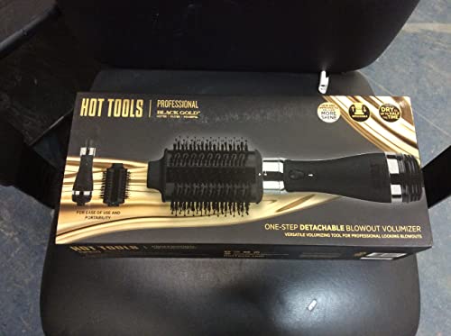 HOT TOOLS Professional Black Gold Detachable One-Step Volumizer and Hair Dryer, 2.8 inch Barrel