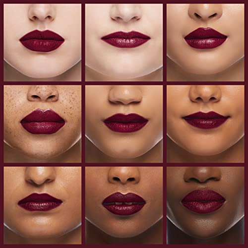 Wet n Wild Silk Finish Lipstick, Hydrating Lip Color, Rich Buildable Color, Black Orchid Red