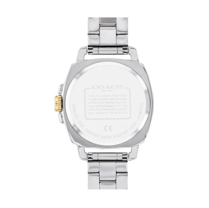 COACH 14503143 Silver Dial Two-Tone Gold/Silver Stainless Steel Bracelet Ladies Boyfriend 34mm Watch