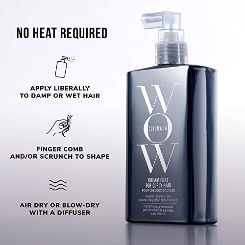 Color Wow Dream Coat for Curly Hair β One step solution for frizz free curls, 3 in 1 spray adds moisture, bundles curls, fights frizz; lightweight, non crunchy, non greasy; 2a, 2b, 2c, 3a, 3b curls