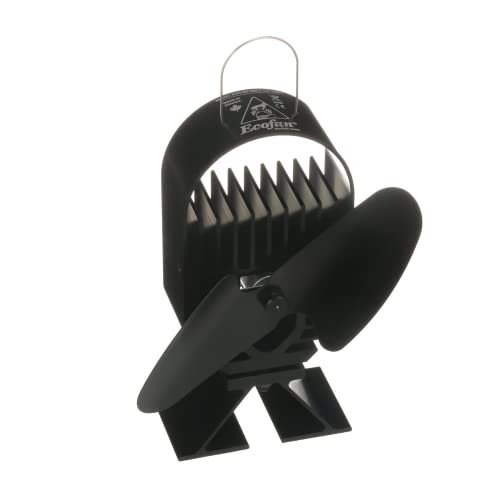 Ecofan® AirDeco I, Superior Performance Stove Fan, Heat Powered, Contemporary Style. Low Start Temperature, 160CFM Black Blade, Mid-Sized