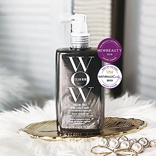 Color Wow Dream Coat for Curly Hair β One step solution for frizz free curls, 3 in 1 spray adds moisture, bundles curls, fights frizz; lightweight, non crunchy, non greasy; 2a, 2b, 2c, 3a, 3b curls