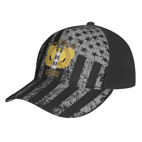 Tavos Army Retired Chief Warrant Officer Emblem Cw2 Trucker Hat for Men - Baseball Snapback Cap Outdoors American Flag