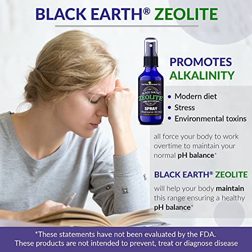The Food Movement Black Earth Zeolite with Humic and Fulvic Acids and Trace Minerals for Detox, Digestion, Immunity, and More - Pump Spray Bottle