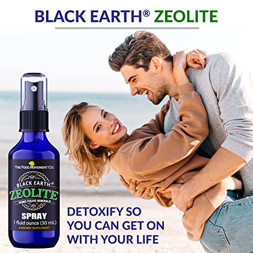 The Food Movement Black Earth Zeolite with Humic and Fulvic Acids and Trace Minerals for Detox, Digestion, Immunity, and More - Pump Spray Bottle