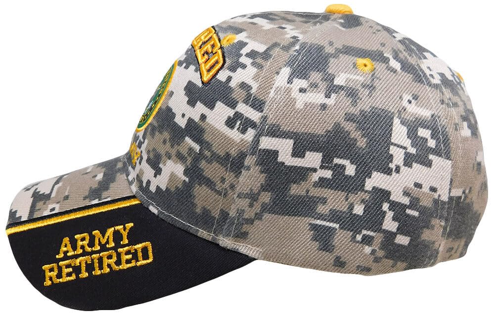 Ant Enterprises U.S. Army Hat Military Army Retired Official Licensed Baseball Cap- ACU Camo