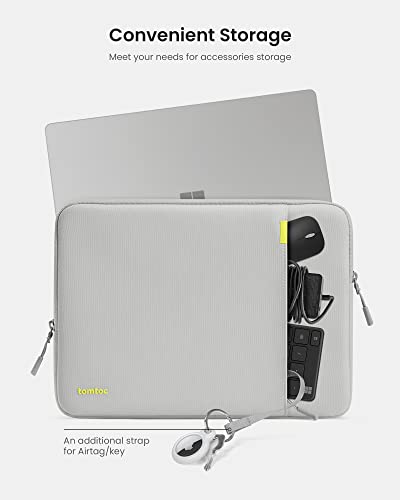 tomtoc 360° Protective Laptop Sleeve for 13-inch MacBook Air M3/A3113 2024, M2/A2681 M1/A2337 A2179 A1932 2024-2018, 13-inch MacBook Pro M2/A2686 M1/A2338 2024-2016, Water-Resistant MacBook Case Bag