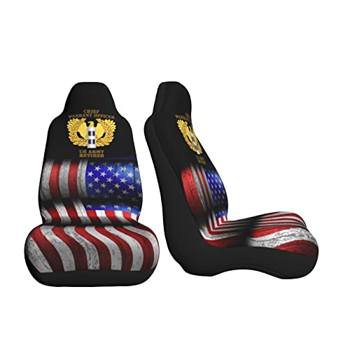 OSUKI Army Retired Chief Warrant Officer Emblem Cw2 Car Seat Covers, Universal Fit for Auto Truck Van SUV, Easy Install
