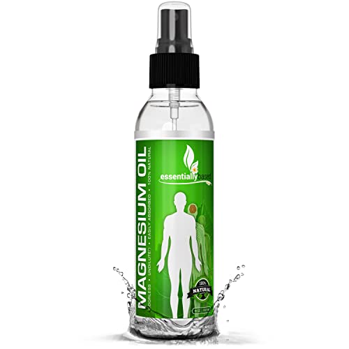 Magnesium Oil Spray - Large 8oz Size - Extra Strength - 100% Pure for Less Sting - Less Itch - Essential Mineral Source - Made in USA