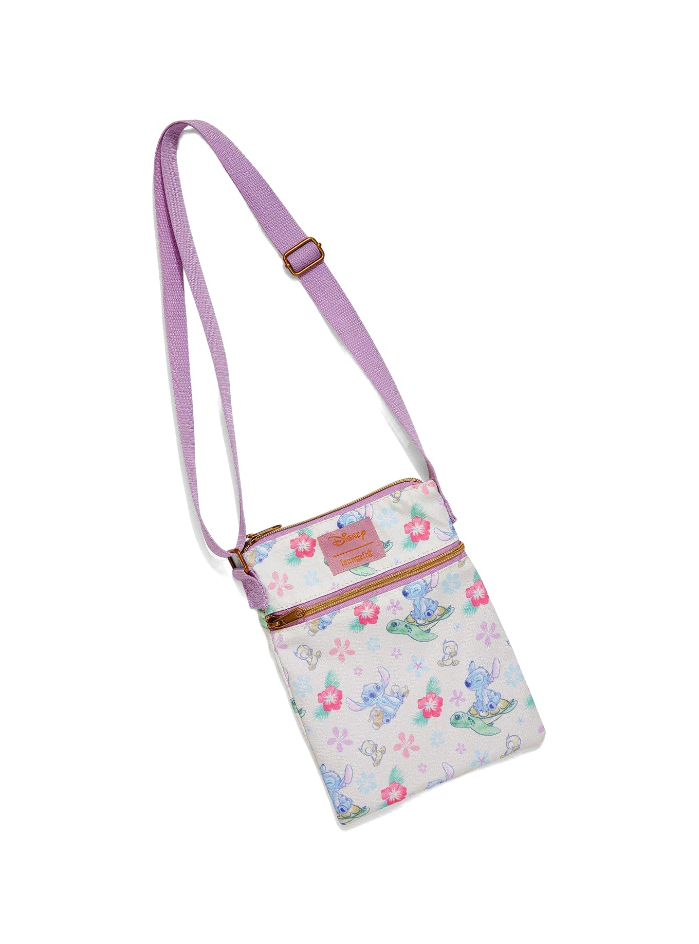 Loungefly Disney Lilo & Stitch Turtles Passport Crossbody Bag LIGHT PURPLE NONE