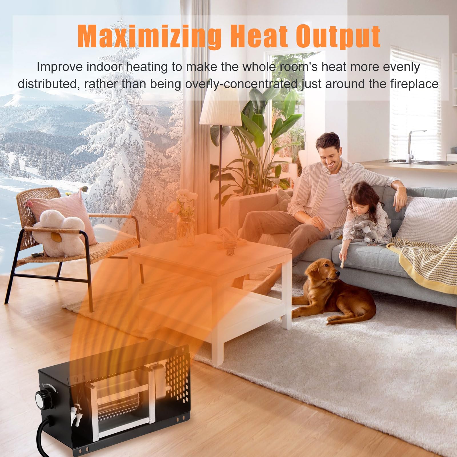 Criditpid S31105 Speed Variable Blower 110V ~ 120V for GHP Group, Monessen/Majestic (MHSC Brands), Majestic Dutchwest Windsor, CFM US Century Plate Steel Freestanding Wood Stove Fireplace Fan.