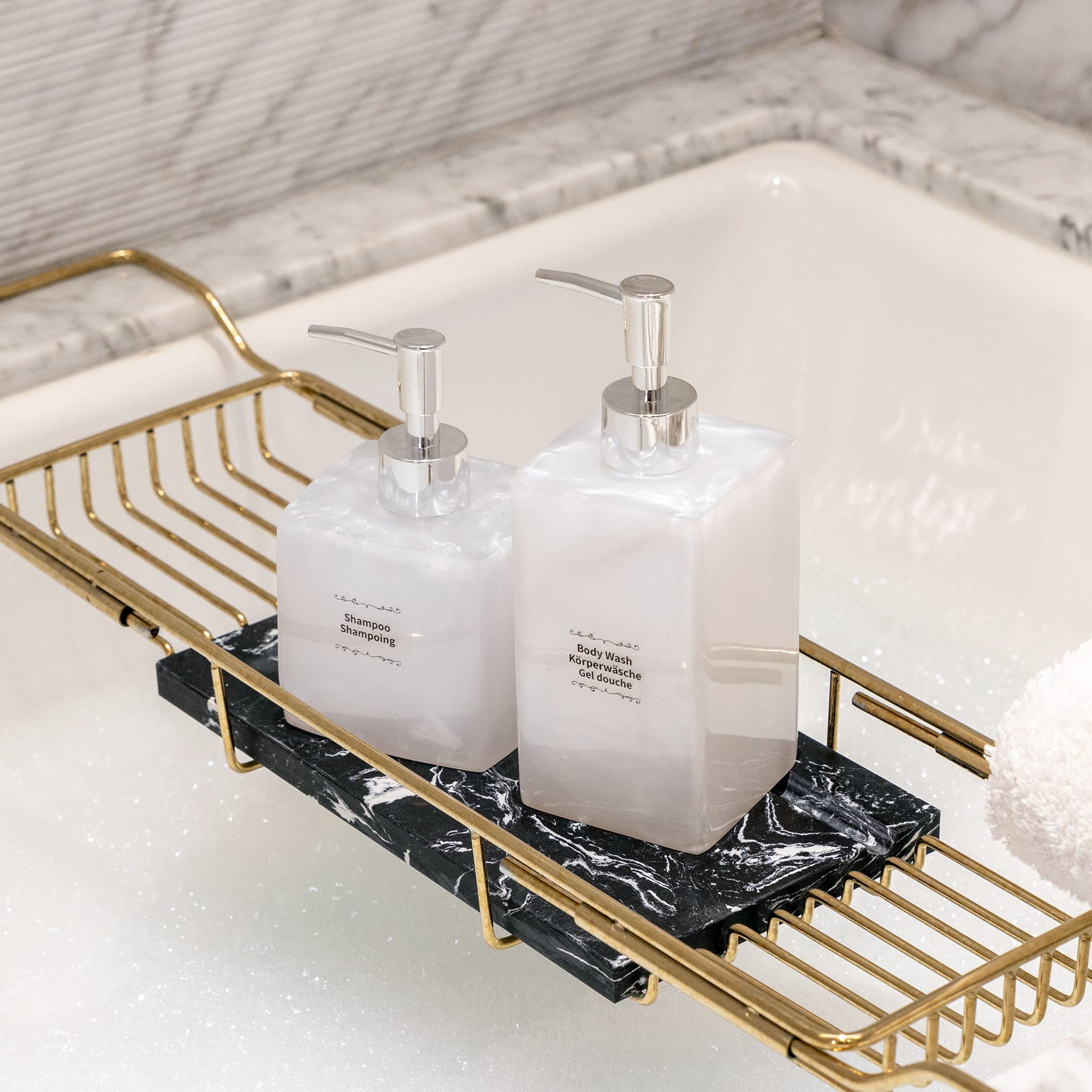 108 PCS Bathroom Labels Clear Preprinted Waterproof Travel Bottles Label Stickers for Organization and Storage Bathroom Dispenser Jars Bins Plastic Travel Bottles Containers