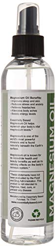Magnesium Oil Spray - Large 8oz Size - Extra Strength - 100% Pure for Less Sting - Less Itch - Essential Mineral Source - Made in USA