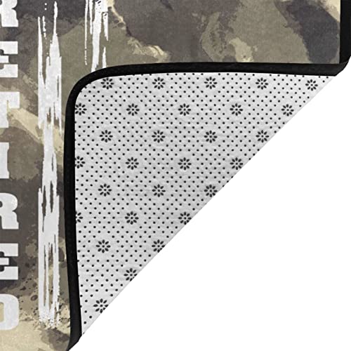 Army Retired American Flag Area Rug Living Room Bedroom Kitchen Sofa Bedside Carpet Floor Mats 72"X48"