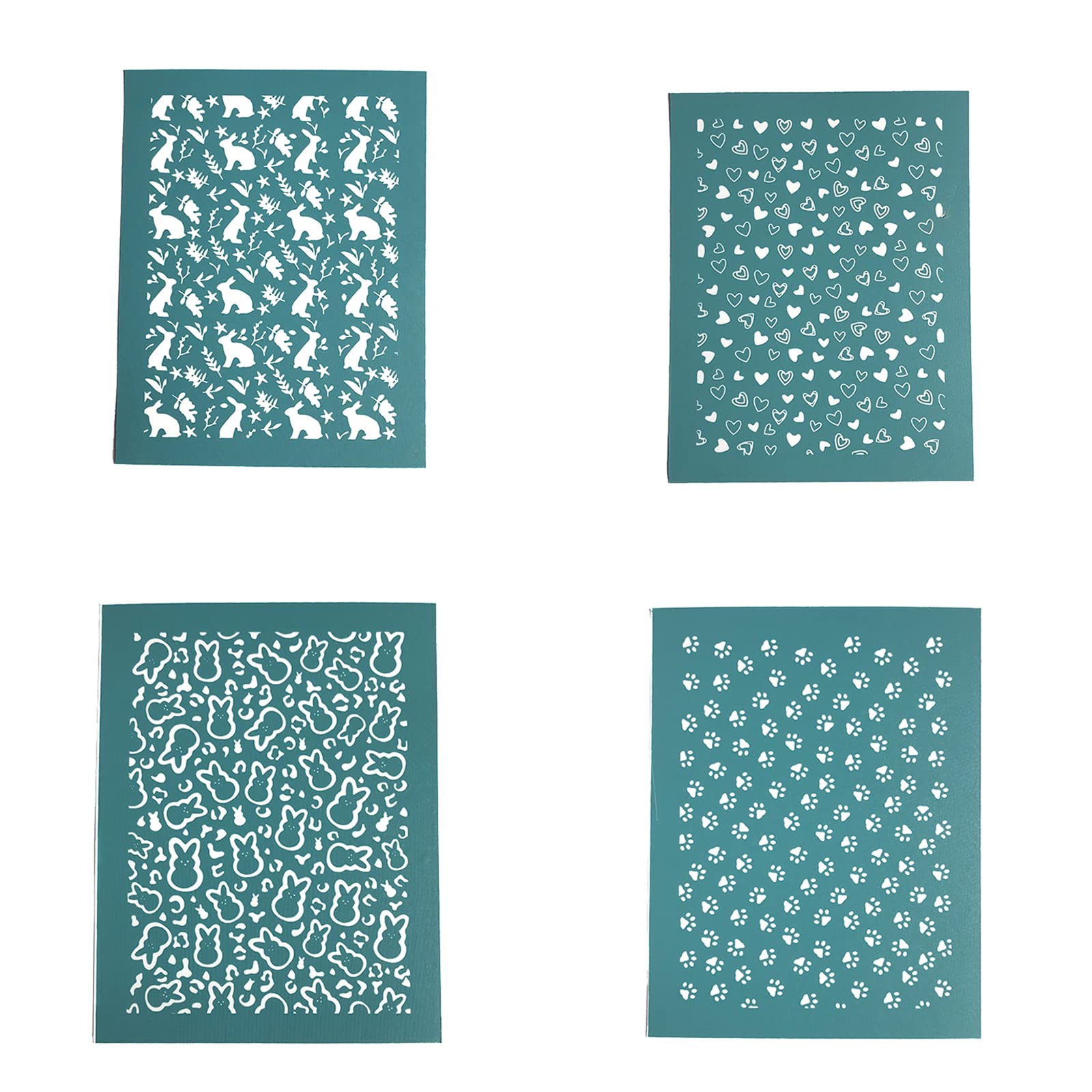 Yuly Rabbit Silk Screen Stencils Clay Silk Screen Stencils for Printing on Clay Paper T-Shirt Clay Jewelry Making Supply Clay Sculpting Tools Professional Clay Sculpting Tools for Beginners Kids