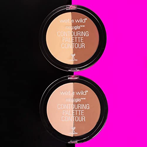Wet n Wild MegaGlo Contour Palette, Dulce De Leche | Contouring Powder Face Kit | Flawlessly Sculpted Face
