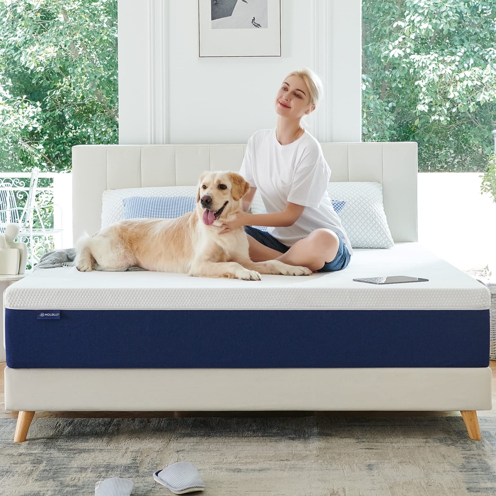 Molblly Full Mattress, 12 inch Gel Memory Foam Mattress with CertiPUR-US Bed Mattress in a Box for Sleep Cooler & Pressure Relief, Full Size
