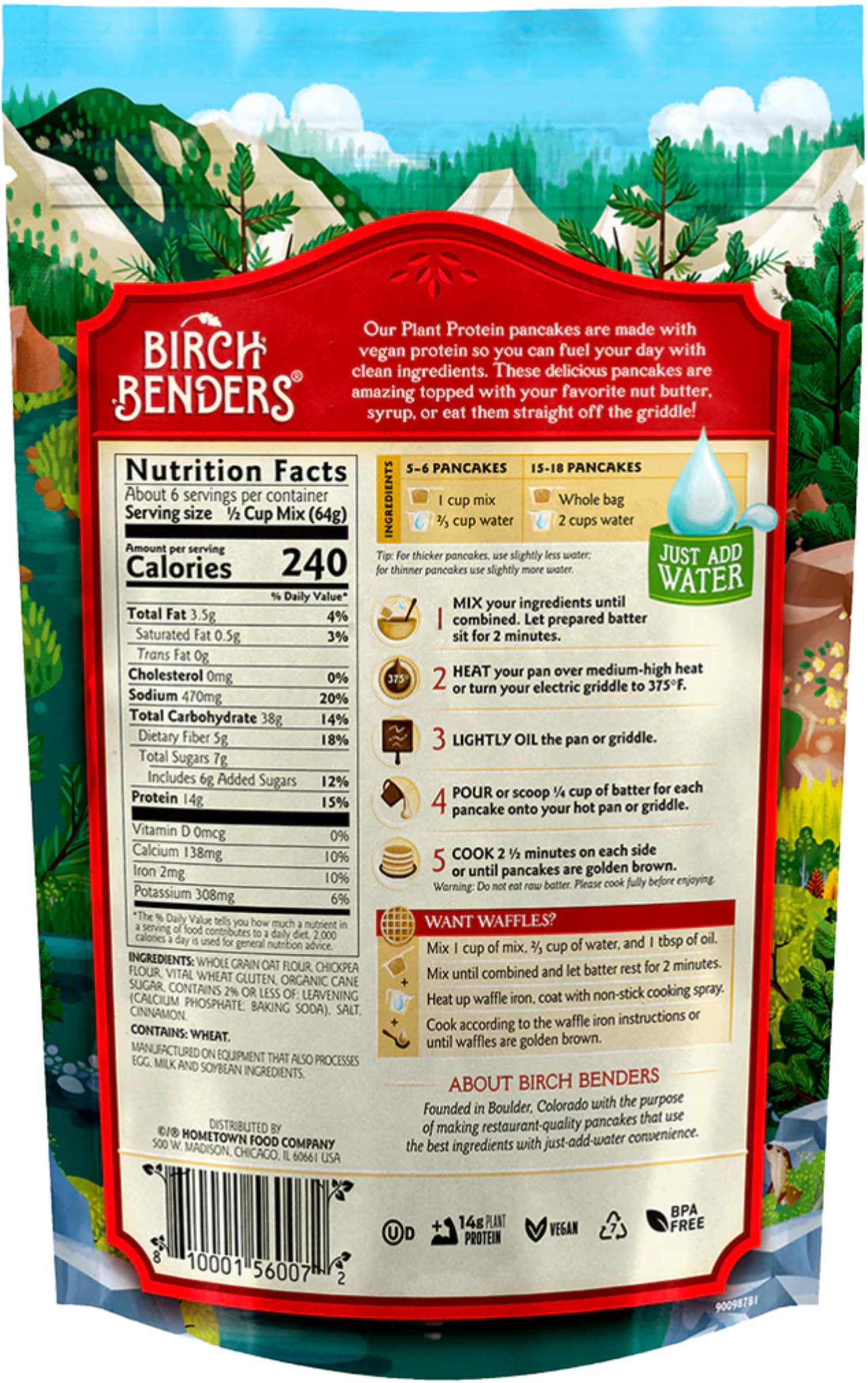 Birch Benders Mix Pncke Waffl Plnt Prot 14 OZ