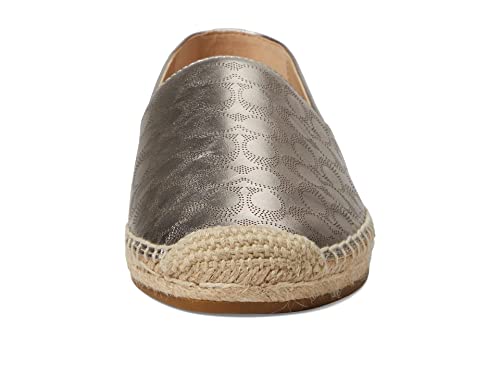 COACH Carley Metallic Leather Espadrille Platinum Champagne 5 B (M)