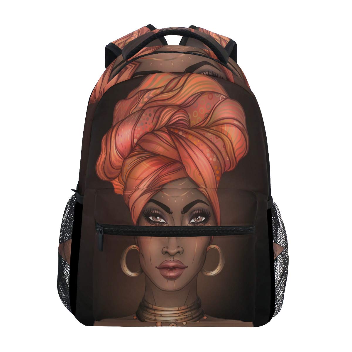 ALAZA African Lovely Girl Women Backpack Daypack College School Travel Shoulder Bag