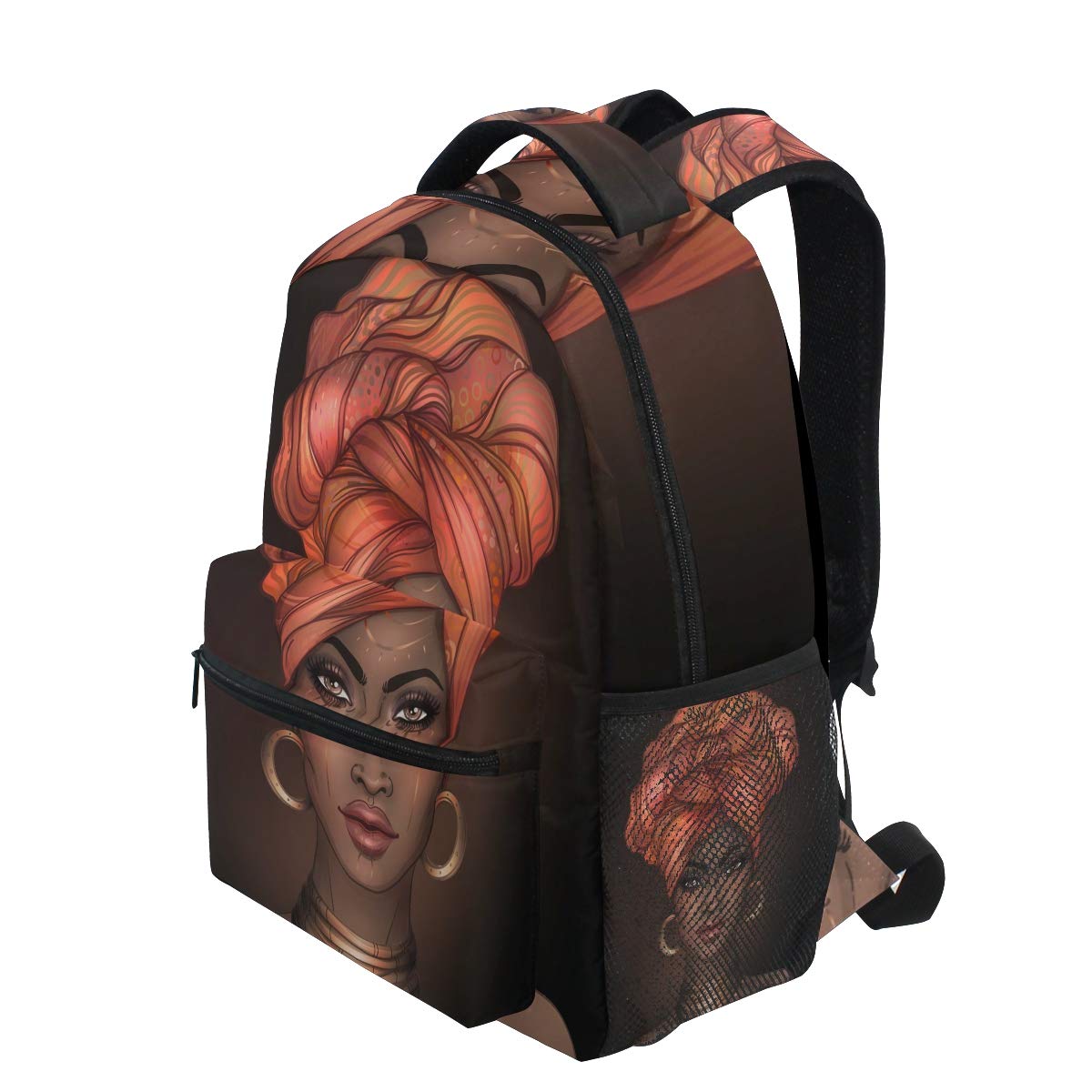 ALAZA African Lovely Girl Women Backpack Daypack College School Travel Shoulder Bag