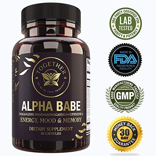 Alpha Babe | Nootropic Supplement | Memory Mood Energy | Nootropics Lions Mane Chaga Ashwagandha
