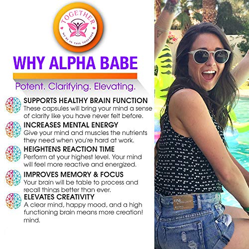 Alpha Babe | Nootropic Supplement | Memory Mood Energy | Nootropics Lions Mane Chaga Ashwagandha
