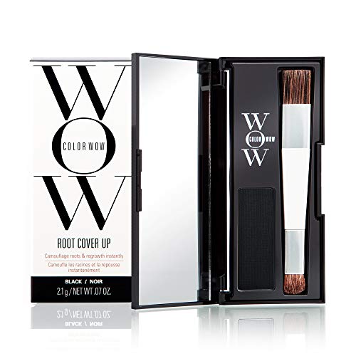 Color Wow Root Cover Up, Black – Instantly cover greys + touch up highlights, create thicker-looking hairlines, water-resistant, sweat-resistant - No mess multi-award-winning root touch up