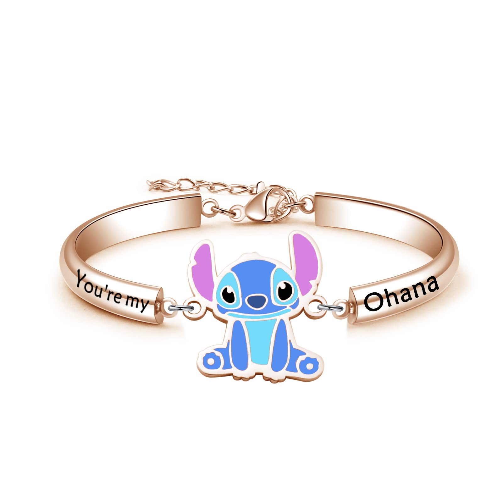 Ohana Family Earrings With Birthstone Ohana Jewelry for Women Family Friend Birthday Gifts for Friends Sister (you're my ohaba BRG)