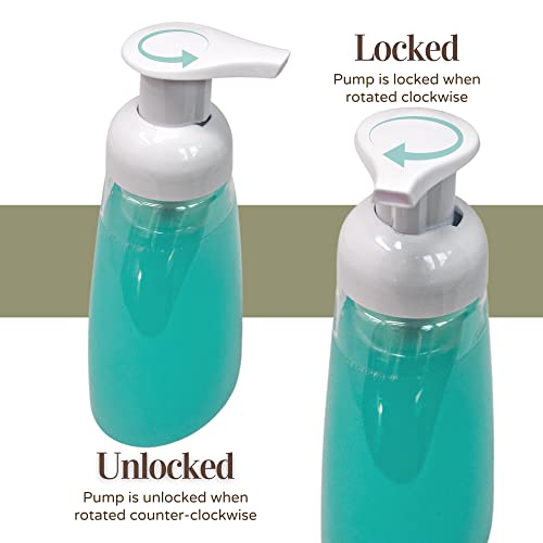 (3 Pack) Clear Plastic Foaming Soap Dispensers Pump-Bottles Compatible with Dr. Bronners Castile Liquid Soap, 250ml (8.5 oz) - Pack of 3