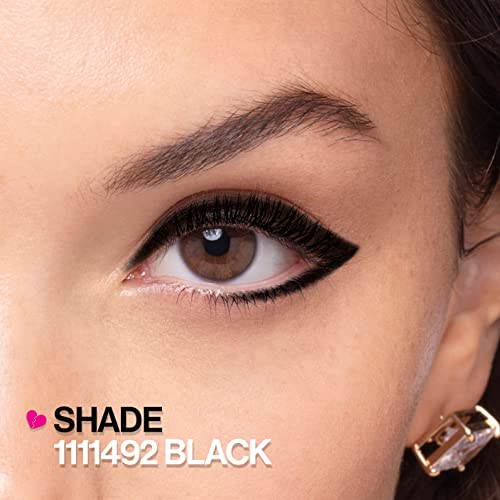 Wet n Wild Mega Last Breakup-Proof Liquid Waterproof Eyeliner Black, Brush Tip Pen, Quick Drying, Smudge Resistant, Long Lasting 16 Hour Wear, Precision Brush Applicator, Ultra Fine
