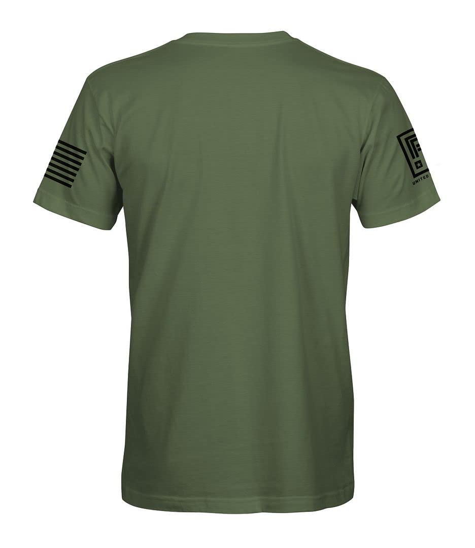 Fantastic Tees USA American Skull Patriotic Shirts for Men T-Shirt (Military Green, L)