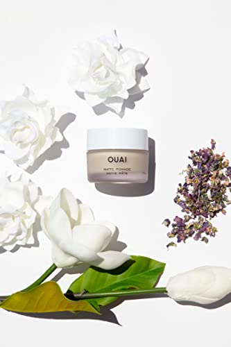 OUAI Matte Pomade. Add Hold, Texture and Separation for an Effortlessly Styled Piecey Look. Control Ends and Create a Matte Finish for Cool yet Casual Hair. Free from Parabens (1.7 oz)