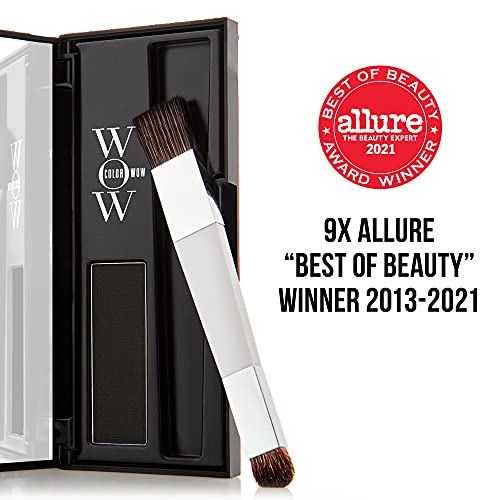 Color Wow Root Cover Up, Black β Instantly cover greys + touch up highlights, create thicker-looking hairlines, water-resistant, sweat-resistant - No mess multi-award-winning root touch up