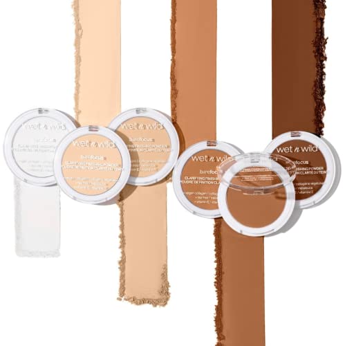Wet n Wild Bare Focus Clarifying Finishing Powder | Matte | Pressed Setting Powder Medium-Tan